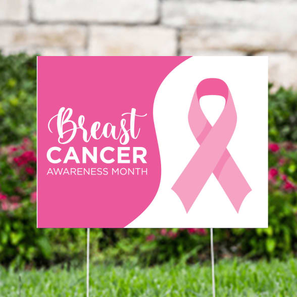 Breast Cancer Awareness Month Yard Signs Breast Cancer Awareness Yard