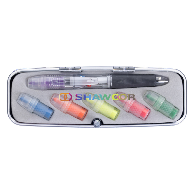 Tri-Color Pen And Highlighter Set | Writing - 24HourWristbands.Com