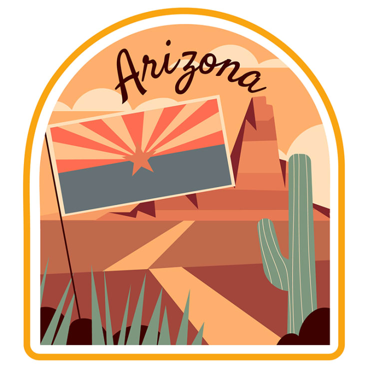 Arizona Stock Lapel Pins | State Lapel Pins - 24HourWristbands.Com