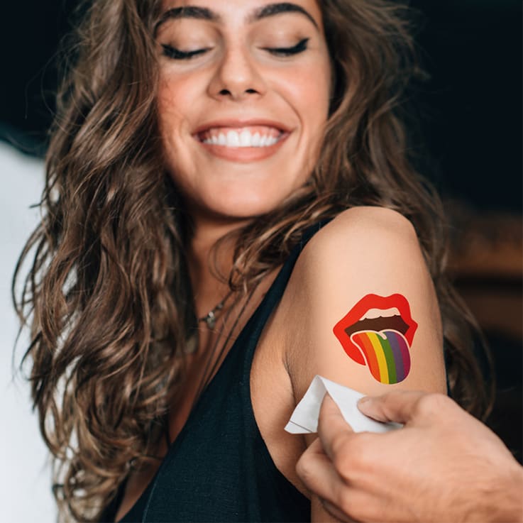 Custom LGBTQ Pride Temporary Tattoos | LGBTQ - 24HourWristbands.Com