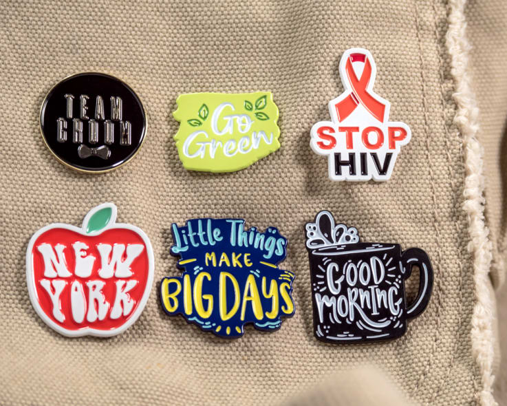 Stop HIV Stock Lapel Pins | Awareness Lapel Pins - 24HourWristbands.Com