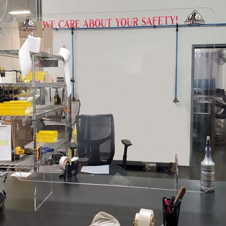 24 X 47 Inch Sneeze Guard Table Top Raised From Surface | Sneeze Guards ...