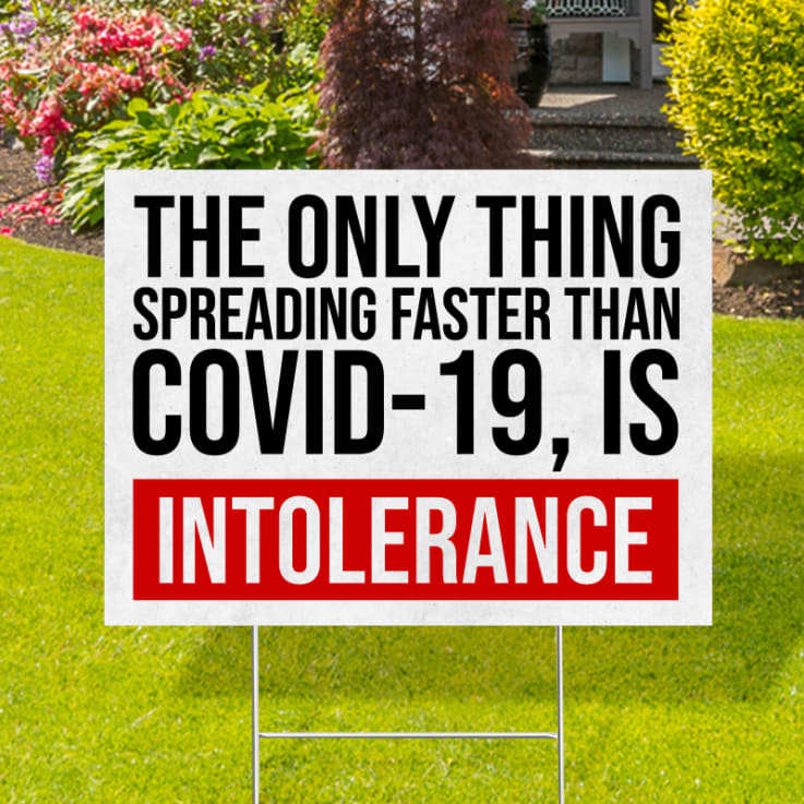 End Racial Intolerance Yard Signs | In-Stock Stop AAPI Hate Yard Signs ...