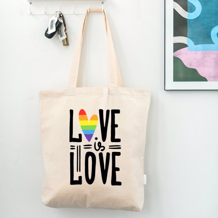 Custom LGBTQ Pride Everyday Cotton Tote Bags | LGBTQ - 24HourWristbands.Com