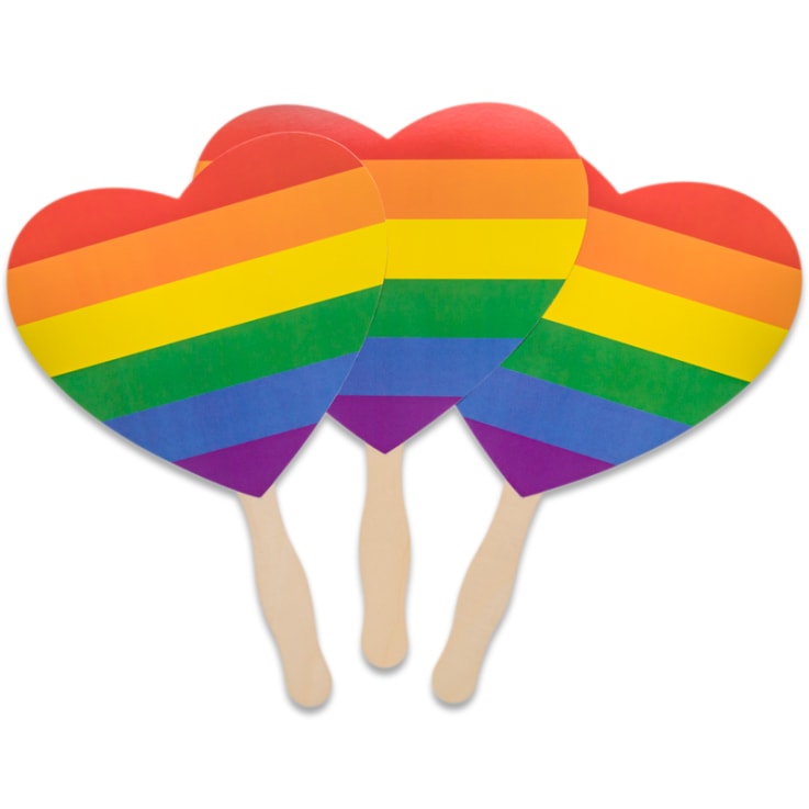 Custom LGBTQ Pride Hand Fans | LGBTQ - 24HourWristbands.Com