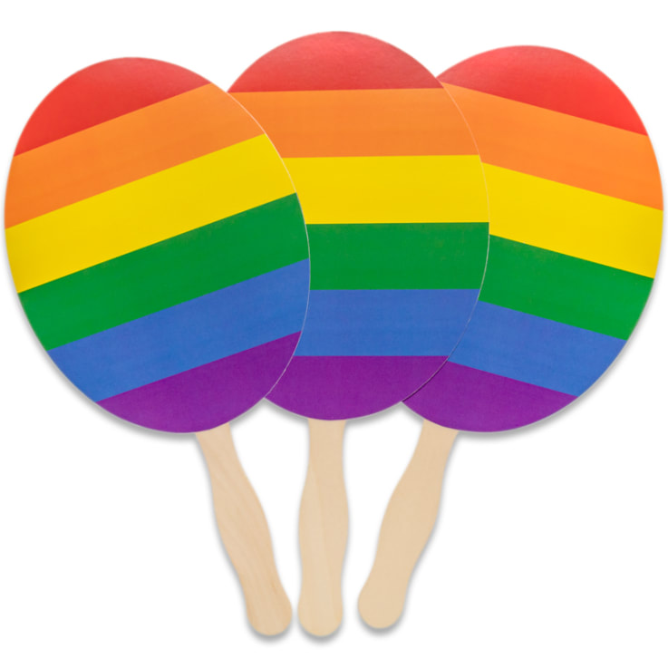 Custom LGBTQ Pride Hand Fans | LGBTQ - 24HourWristbands.Com
