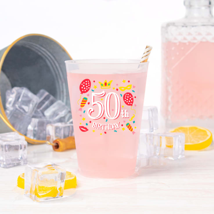 12oz Custom Frosted Cups | Frosted Stadium Cups - 24HourWristbands.Com