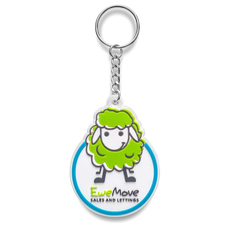 Custom Shaped PVC Keychains | Custom Keychains - 24HourWristbands.Com