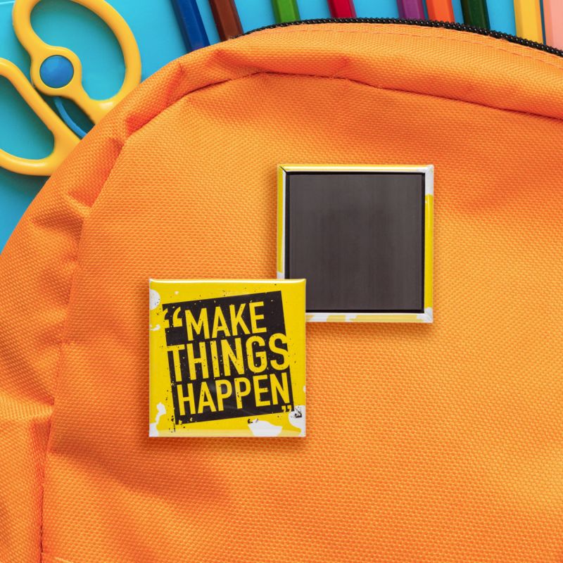 2 Inch Square Magnet Buttons | Magnet Buttons - 24HourWristbands.Com