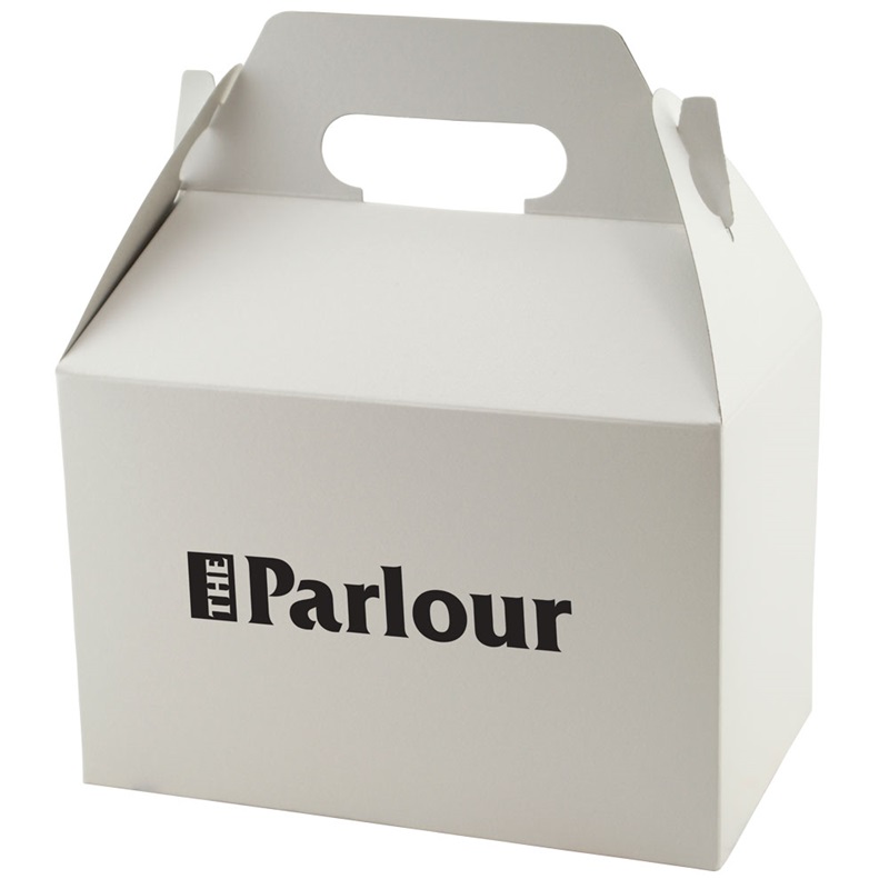 8 X 4.875 X 5.25 Inch White Gloss Gable Boxes | Paper Bags ...