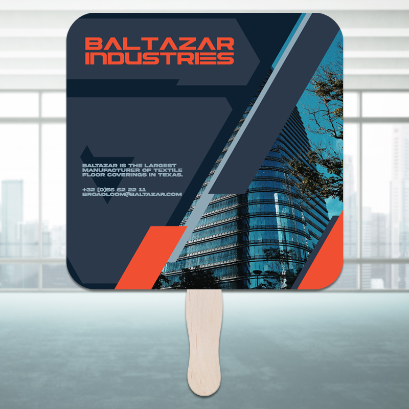 Rounded Square Hand Fans - 24HourWristbands.Com