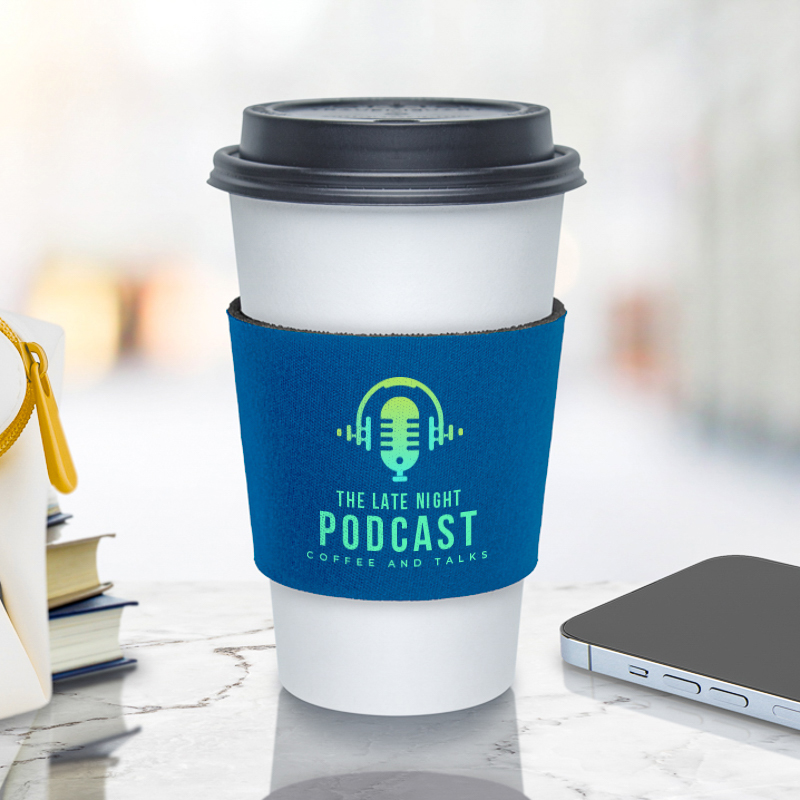 Premium Foam Collapsible Coffee Wraps - 24HourWristbands.Com