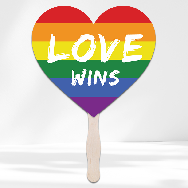 Custom LGBTQ Pride Hand Fans - 24HourWristbands.Com