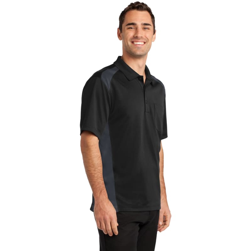 CornerStone Select Snag-Proof Two Way Colorblock Pocket Polo ...