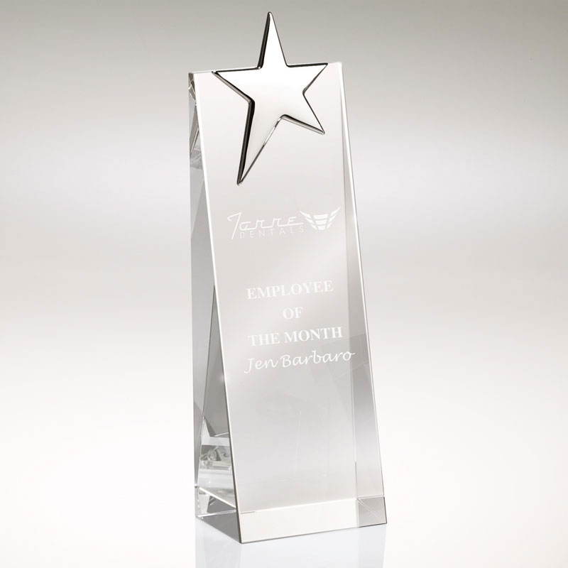 Crystal Estrela Silver Star Tower | Awards & Recognition ...