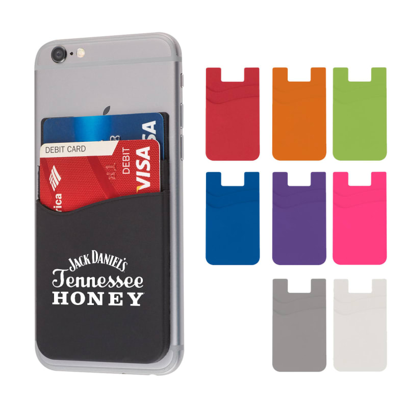 Dual Pocket Silicone Phone Wallet - 24HourWristbands.Com