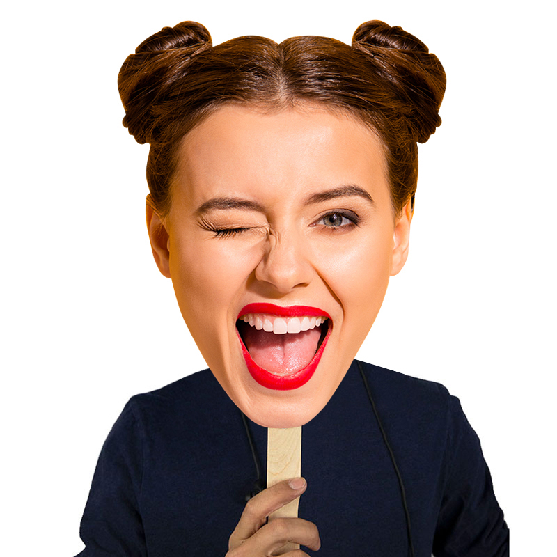 Face Cutout Hand Fans - 24HourWristbands.Com