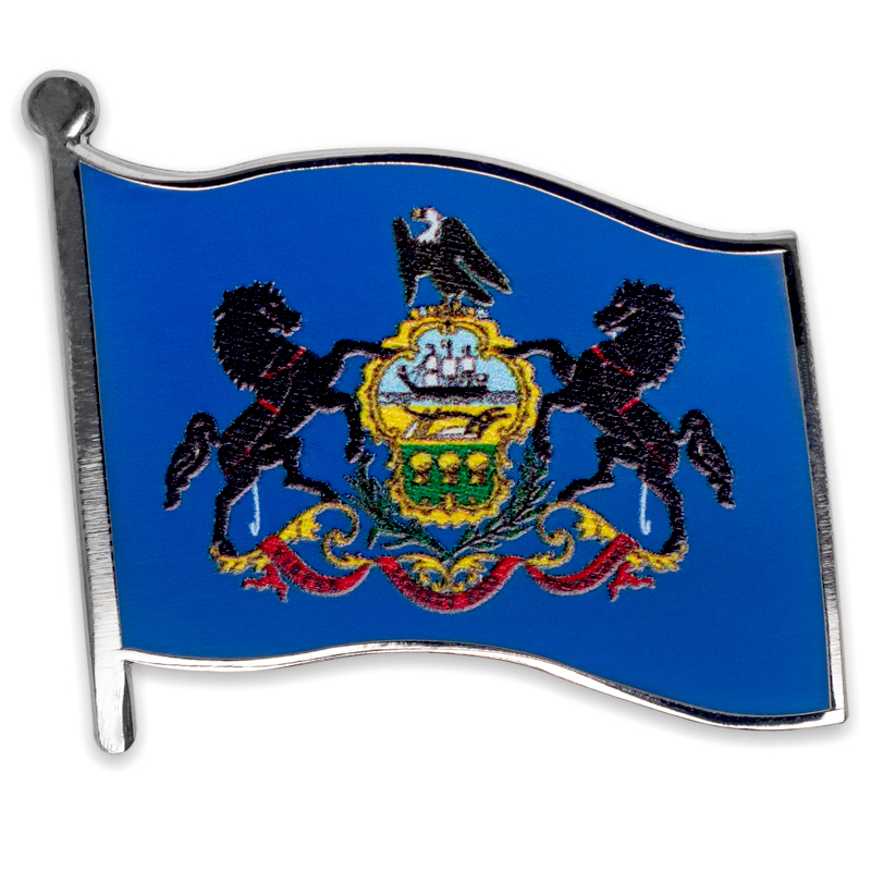 Pennsylvania Stock Lapel Pins | State Lapel Pins - 24HourWristbands.Com
