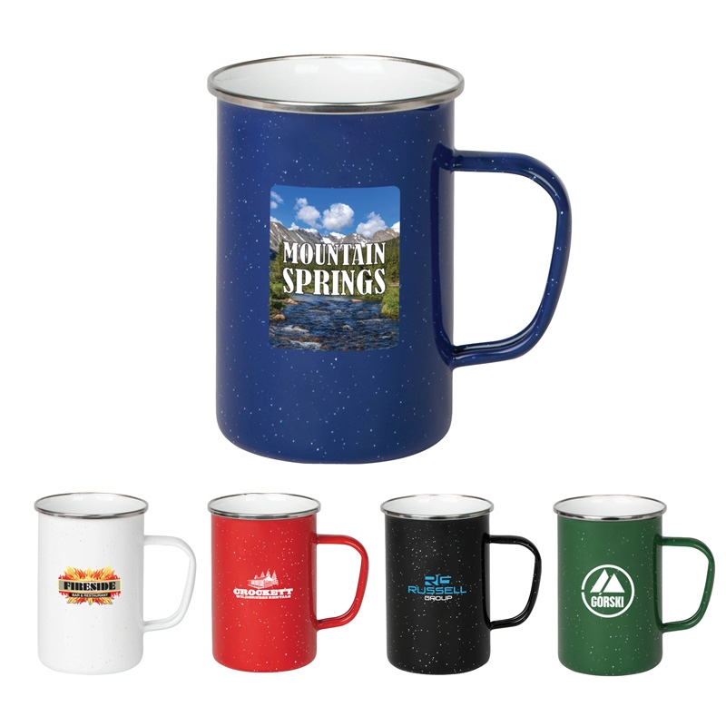 Sovrano Harper 22 Oz. Enamel Camping Mug - 24HourWristbands.Com