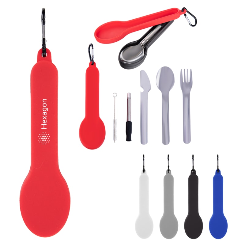Travel Utensil Set With Silicone Holder | Auto, Home & Tools ...
