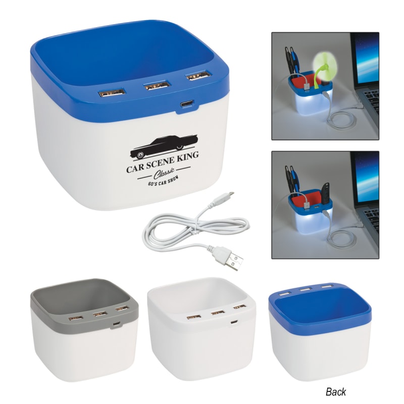 USB Desk Caddy - 24HourWristbands.Com
