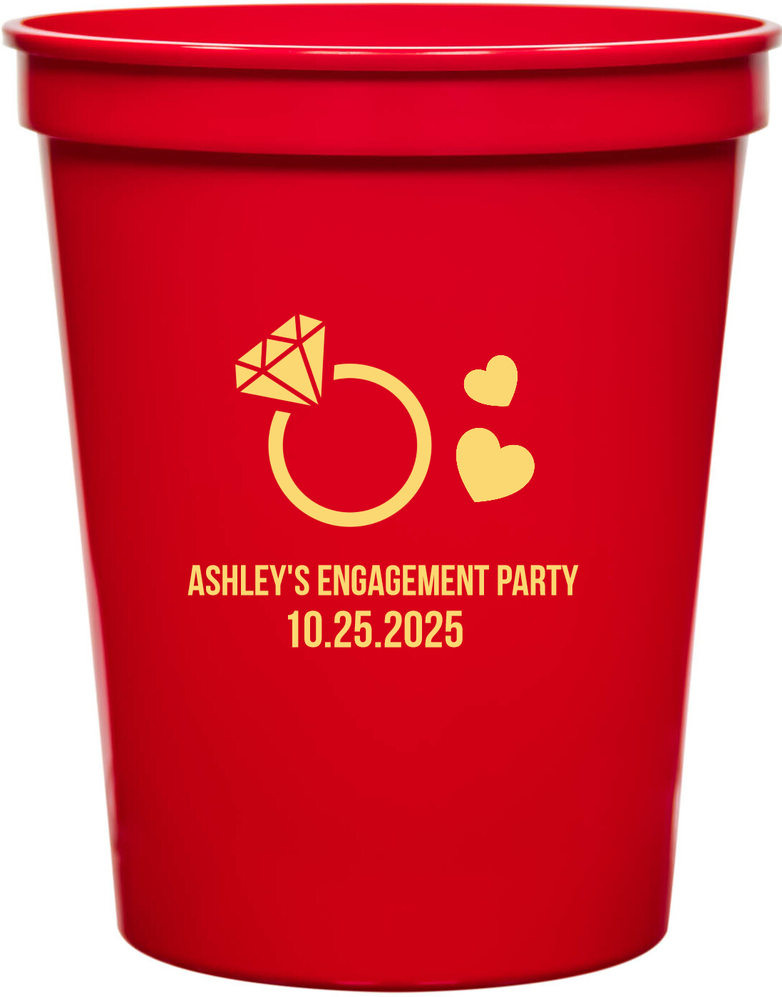 Custom Stadium Cups — Large Diamond Ring | Branded Drinkware ...