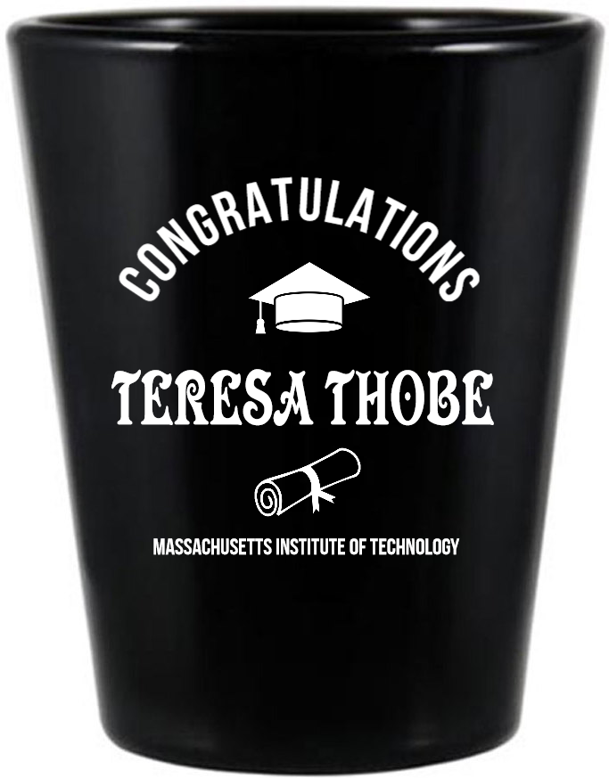 Personalized Senior Class Graduation Black Shot Glasses ...