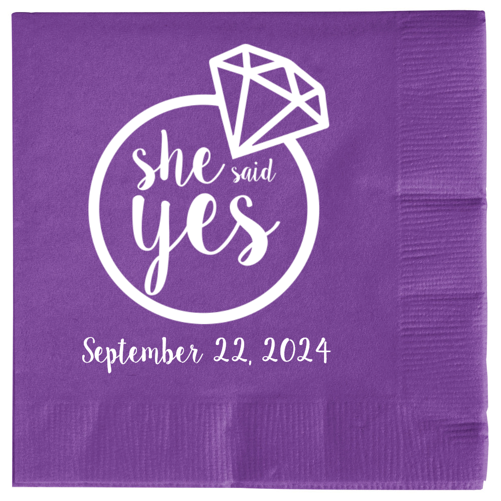 Custom Logo Personalized She Said Yes for Giveaways 765 ...