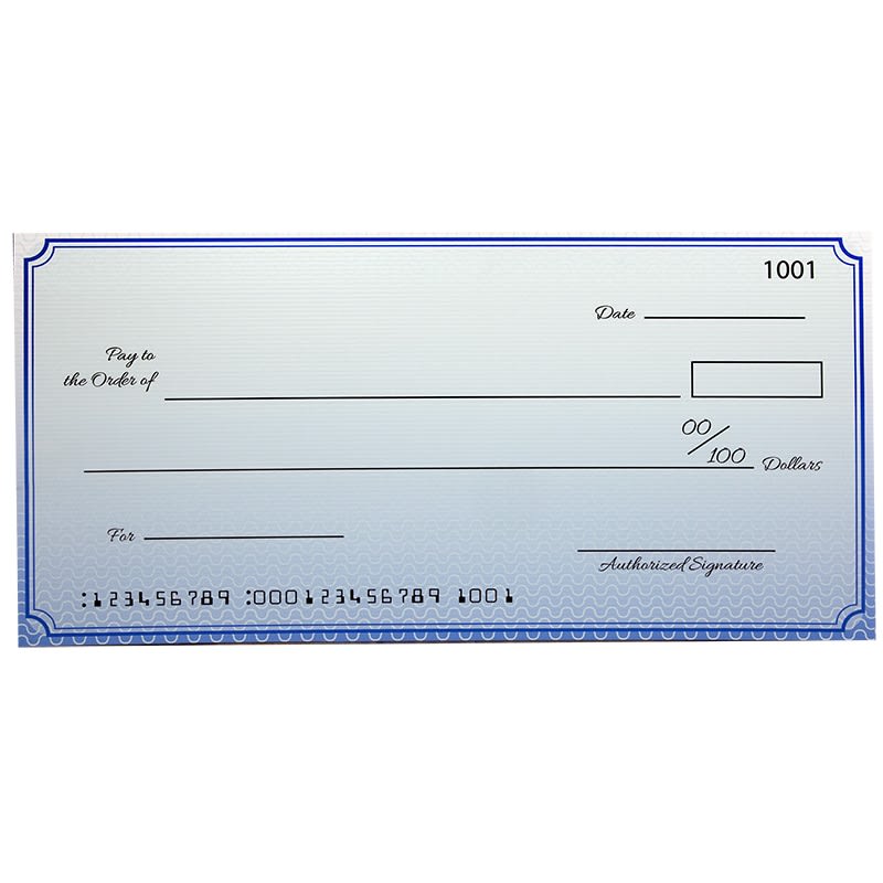 Custom Premium Giant Check 30 X 60 Inch | Custom Big Checks & Giant Checks