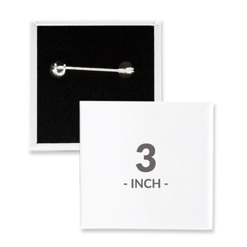 3 X 3 Inch Square Custom Buttons | Custom Buttons - 24HourWristbands.Com