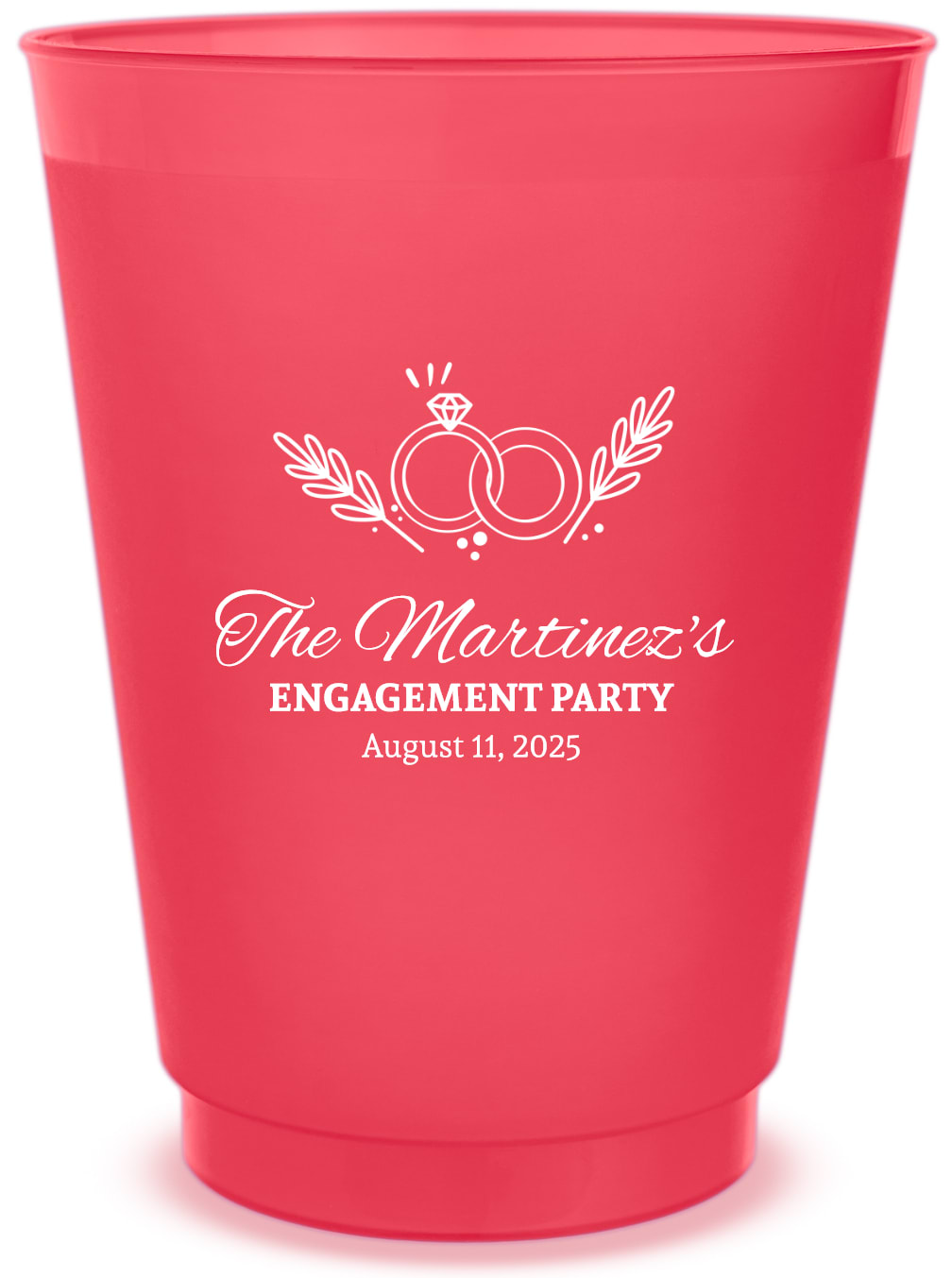 Custom Bling Bling I Got The Ring Engagement Frosted Stadium Cups ...