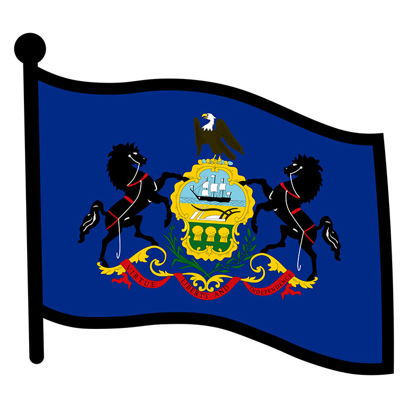 Pennsylvania Stock Lapel Pins | State Lapel Pins - 24HourWristbands.Com