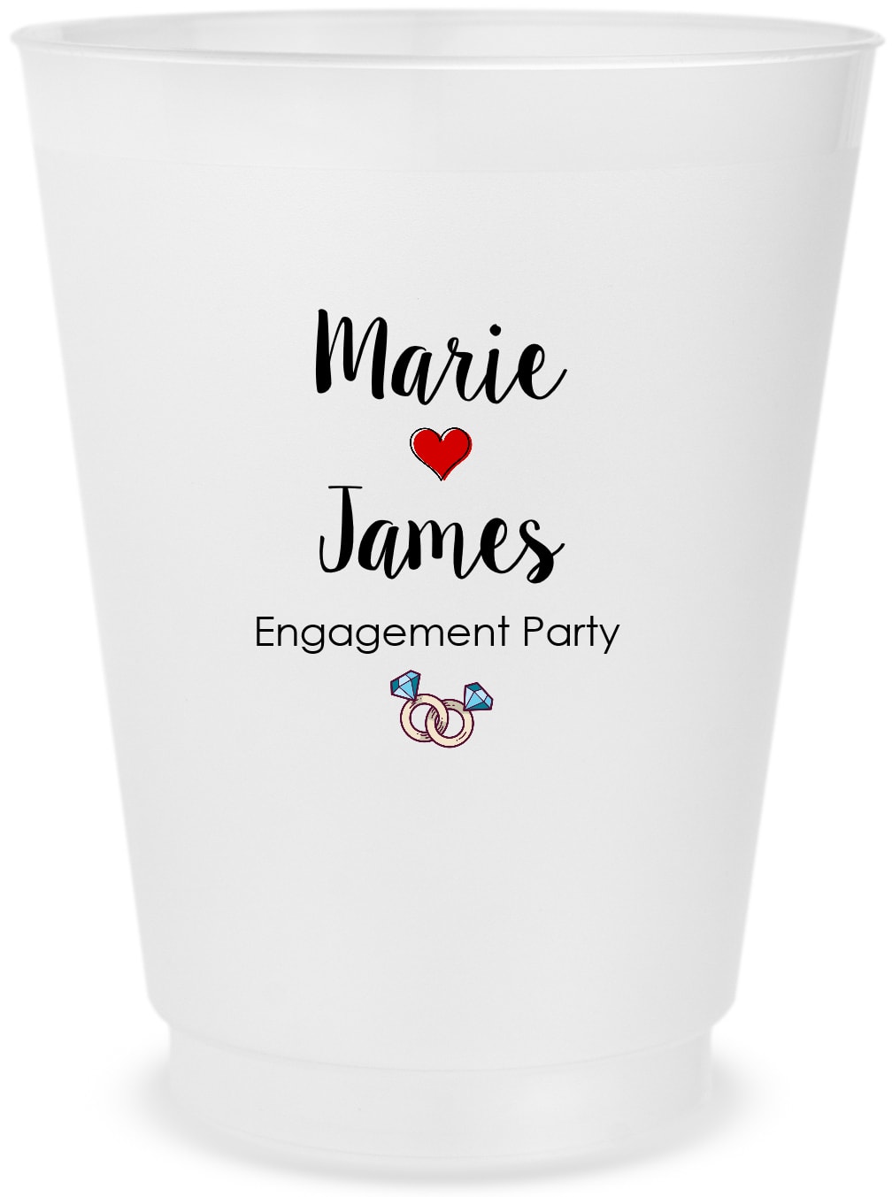 Personalized F*cking Finally Engagement Frosted Stadium Cups | Custom ...