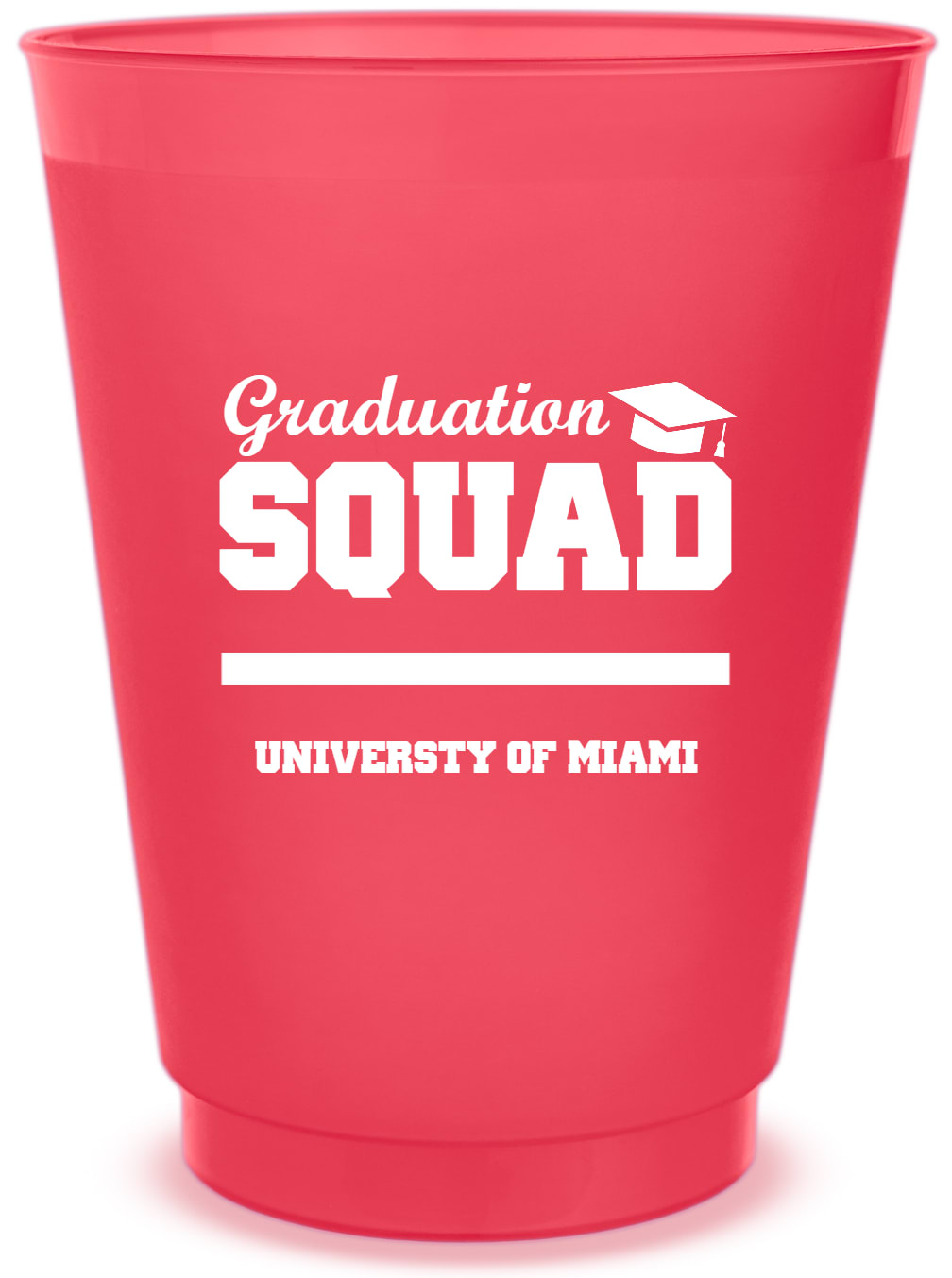 Personalized Graduation Squad Frosted Stadium Cups | Custom Event Decor ...