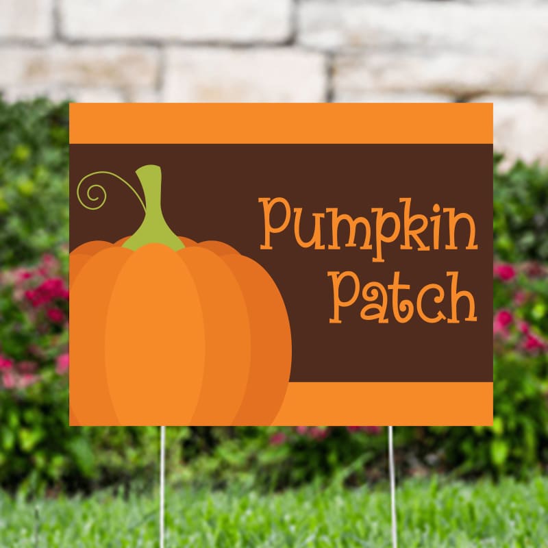 Pumpkin Patch Yard Signs | Thanksgiving Yard Signs - 24HourWristbands.Com