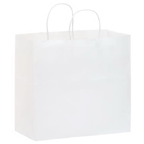 Star White Paper Bag | Paper Bags - 24HourWristbands.Com