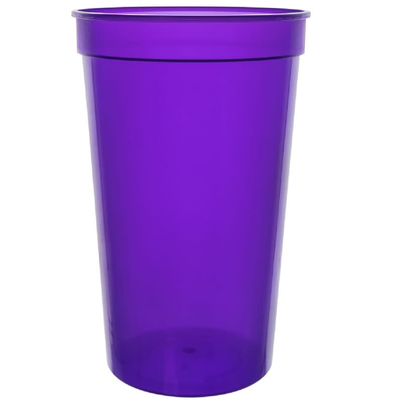 22oz Translucent Stadium Cups | Custom Event Decor - 24HourWristbands.Com