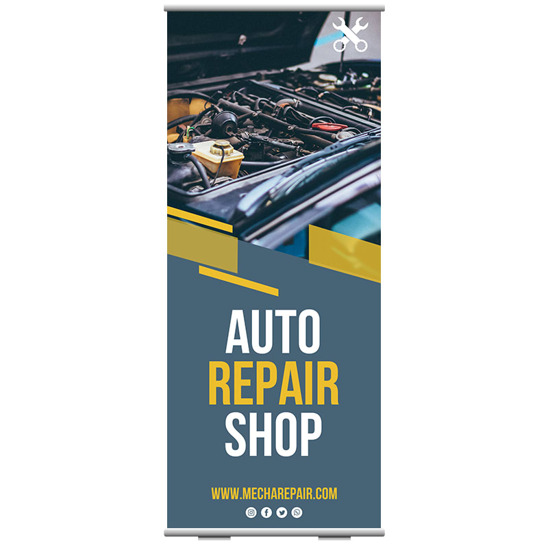 33 X 80 Inch Full Color Roll Up Retractable Banner Stands | Banners ...