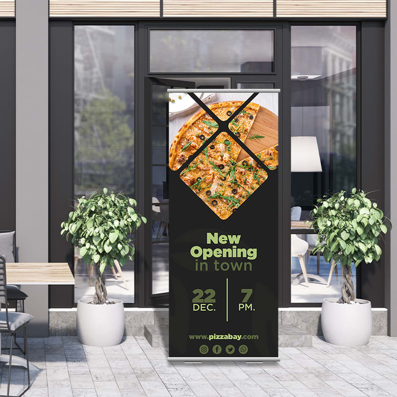 33 X 80 Inch Full Color Roll Up Retractable Banner Stands | Banners ...