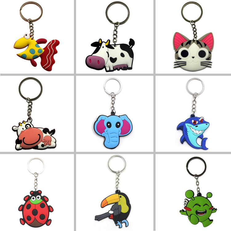 Custom Shaped PVC Keychains | Custom Keychains - 24HourWristbands.Com