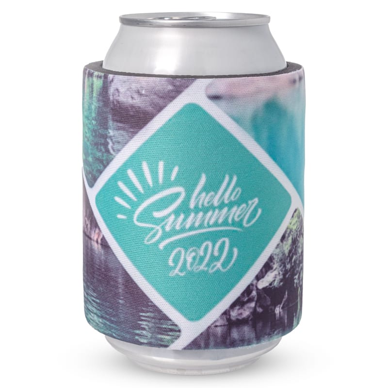 Full Color Slap Wrap Can Sleeves | Drinkware - 24HourWristbands.Com