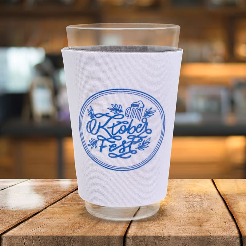 Custom Pint Glass Sleeves | Drinkware - 24HourWristbands.Com