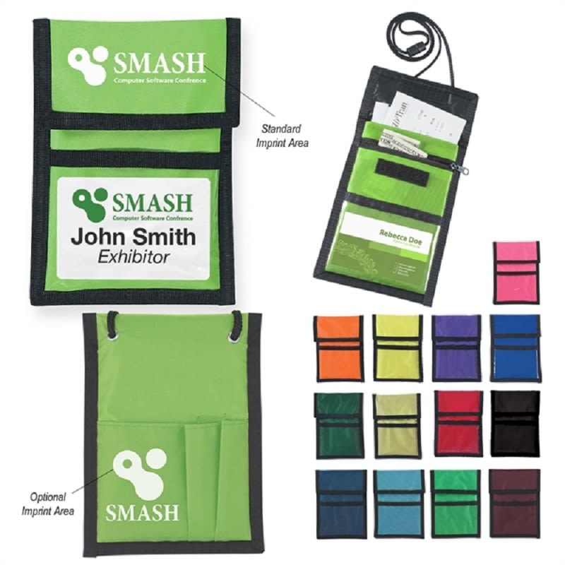 Nylon Neck Wallet Badge Holder | Wallets - 24HourWristbands.Com