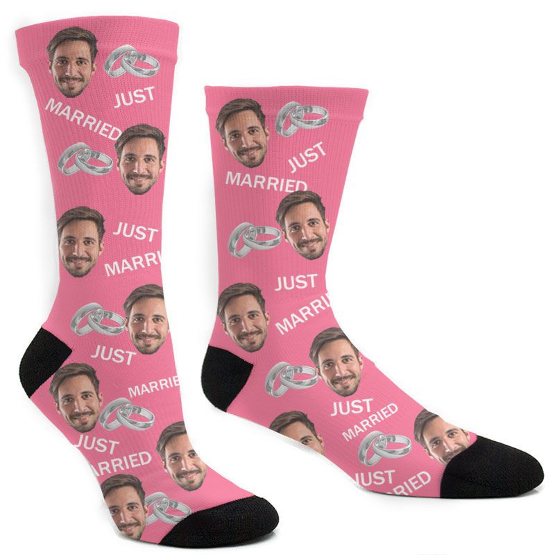 Custom Just Married Socks | Events - 24HourWristbands.Com