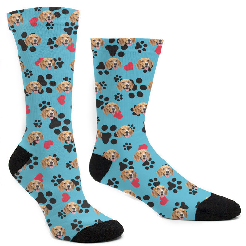 Custom Dog Paw Socks | Animal - 24HourWristbands.Com