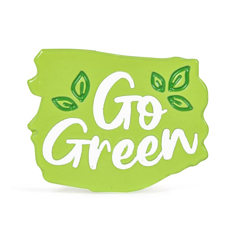 Go Green Stock Lapel Pins | Eco Environmental Green Lapel Pins ...