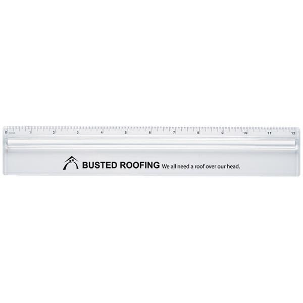 Plastic Ruler With Magnifying Glass 12" | Rulers - 24HourWristbands.Com