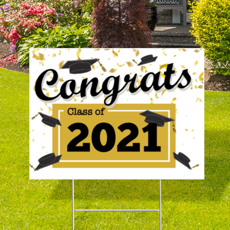 Congrats Class Of 2021 Yard Signs | - 24HourWristbands.Com