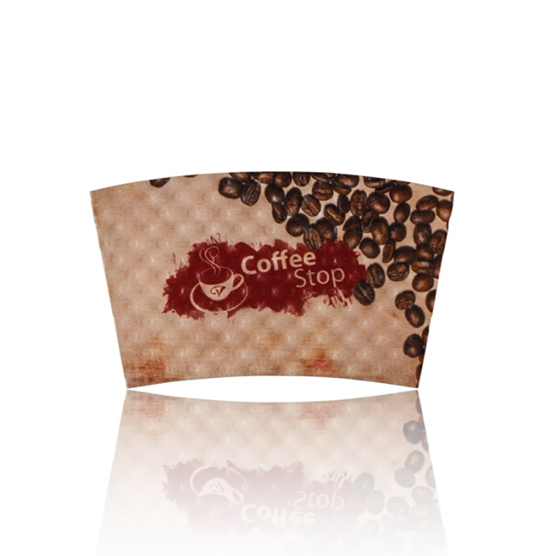 Full Color 8/9 Oz Beverage Wrap Paper Sleeves - White | Paper Cup ...