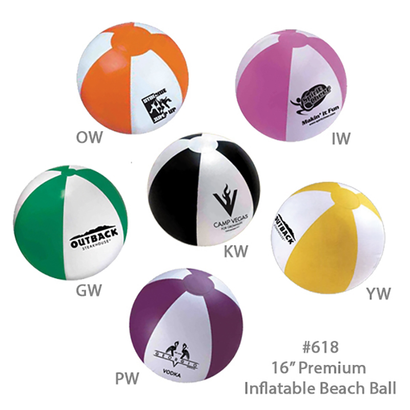 Inflatable Beach Ball 618 - 16" | Beach Balls - 24HourWristbands.Com
